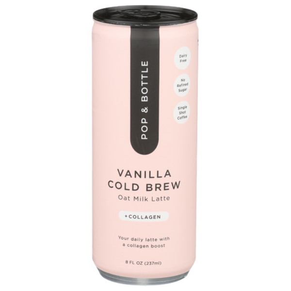 Sprouts Farmers Market Pop & Bottle Oat Milk Latte, Vanilla, +Collagen ...