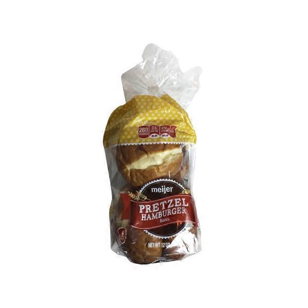 Meijer Pretzel Hamburger Buns (4 ct) - Instacart