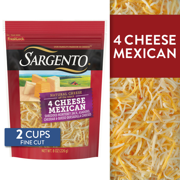 Sargento Off The Block 4 Cheese Mexican Fine Cut Shredded Cheese Same ...