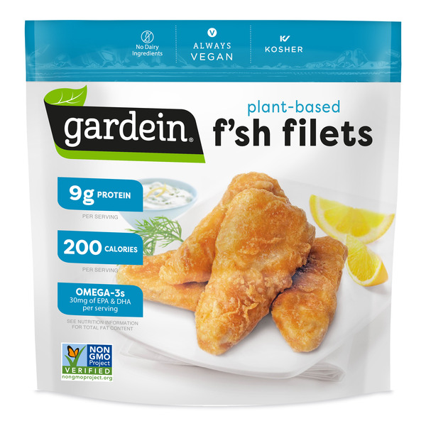 Gardein Plant-Based F'sh Filets, Frozen Fish Alternative Same-Day ...