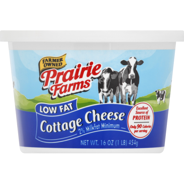 Prairie Farms Cottage Cheese, Low Fat, 2% Milkfat Minimum (16 oz ...