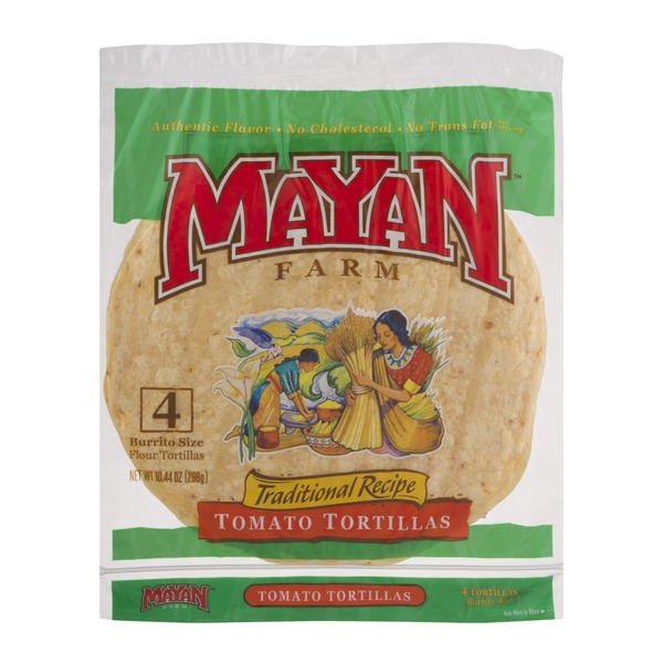 Mayan Farm Burrito Size Flour Tortillas Traditional Recipe Tomato ...