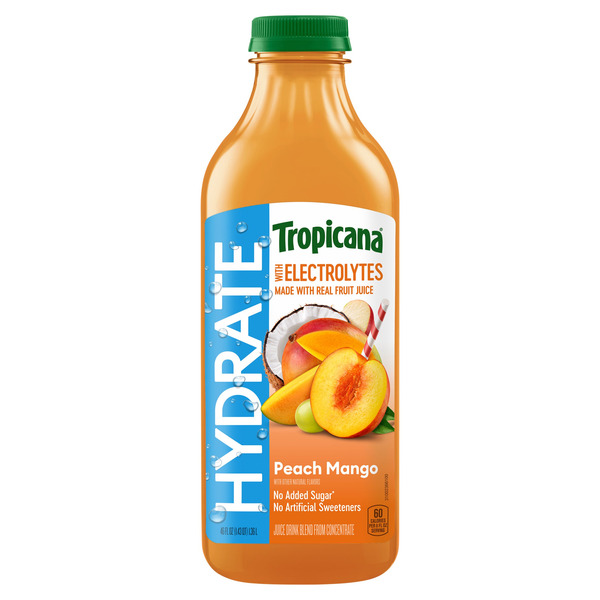 Tropicana Hydrate With Electrolytes Peach Mango Juice Drink Same-Day ...