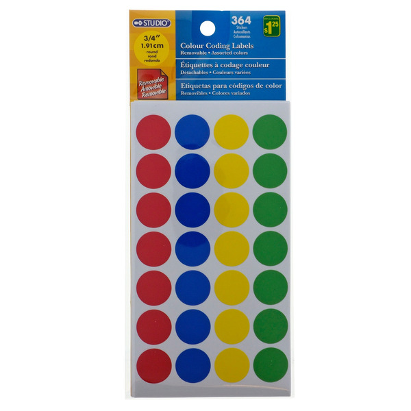 Round Color Coding Labels Same-Day Delivery | Dollarama