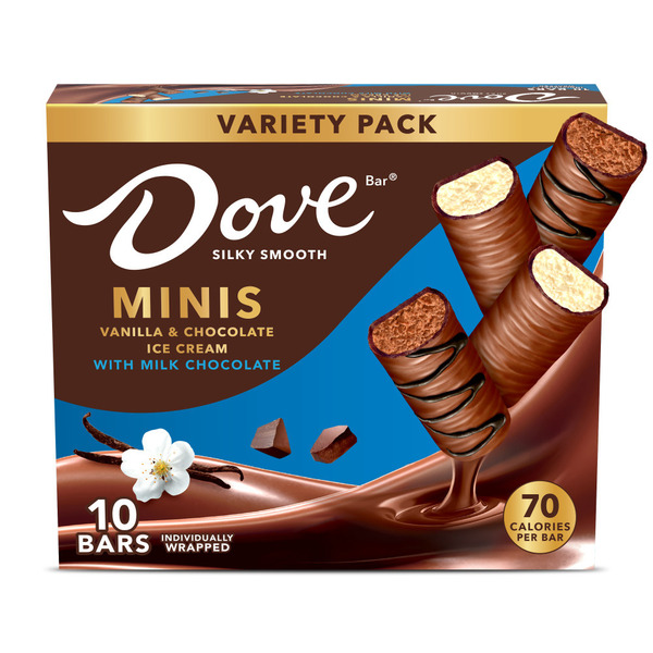 Safeway Dove Vanilla & Chocolate Ice Cream Mini Milk Chocolate Ice ...