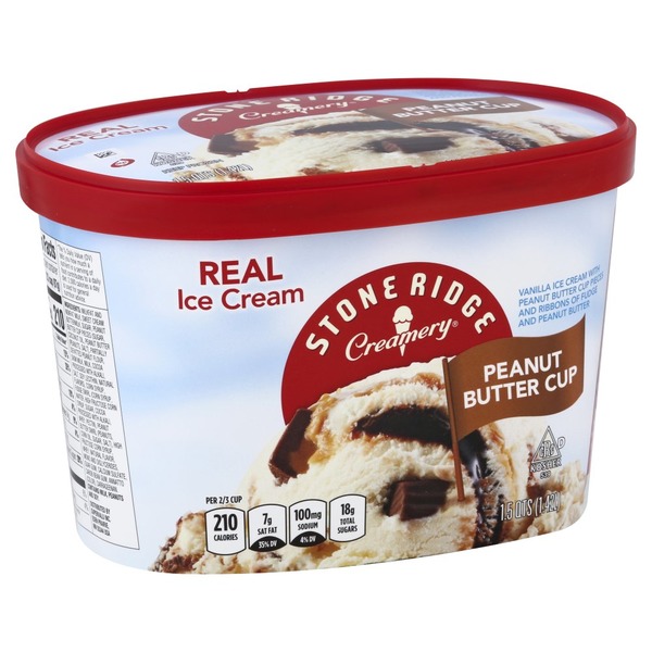 Stone Ridge Creamery Ice Cream, Peanut Butter Cup (1.5 qt) - Instacart