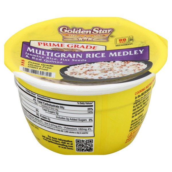 Golden Star Rice Medley, Multigrain, Prime Grade, Jasmine Rice, Flax ...