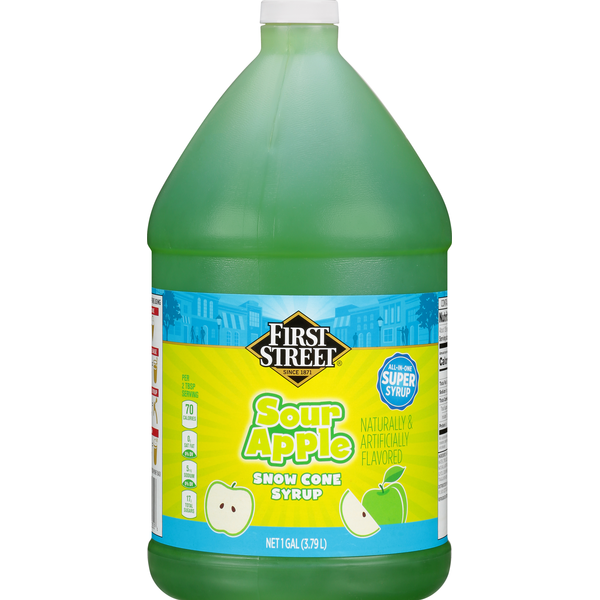 Smart & Final First Street Snow Cone Syrup, Sour Apple Same-Day ...