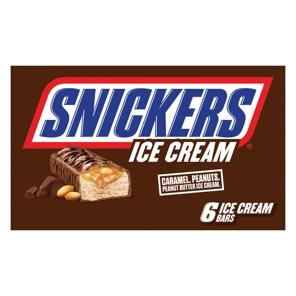 SNICKERS Ice Cream, Chocolatey Caramel Peanut Butter Ice Cream Bars ...