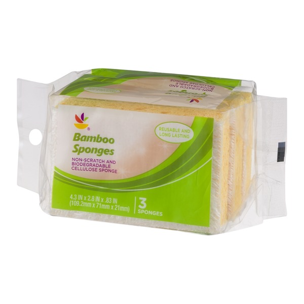 Ahold Bamboo Sponges - 3 CT (3 ct) - Instacart