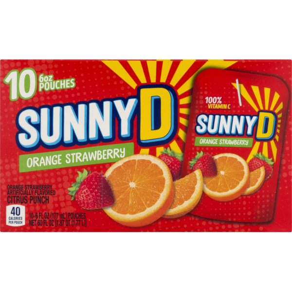 Sunny D Juice, Orange Strawberry, Box (6 fl oz) - Instacart