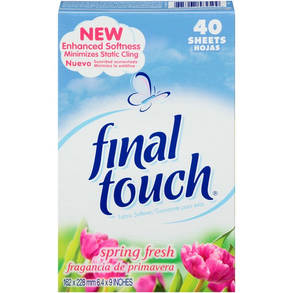 Final Touch Sheets Spring Fresh Fabric Softener (40 ct) - Instacart