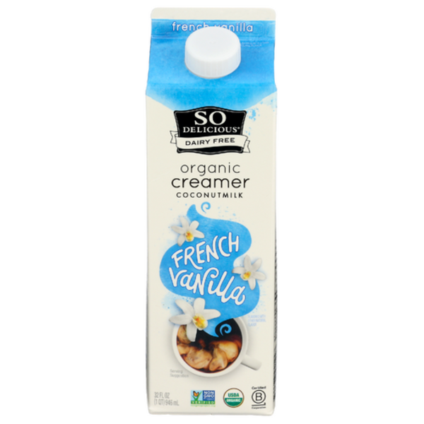 So Delicious Dairy Free Coconut Milk Creamer, French Vanilla, Vegan ...
