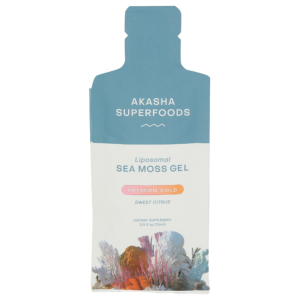 Akasha Superfoods Sea Moss Gel, Liposomal, Sweet Citrus, Premium Gold ...