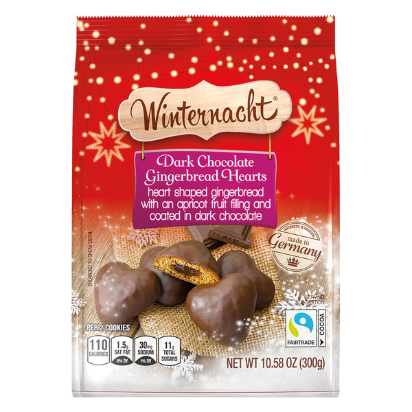 Winternacht Dark Chocolate Gingerbread Hearts Same-Day Delivery or ...