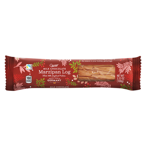 Choceur Milk Chocolate Marzipan Log Filled With Hazelnut Praline Same ...