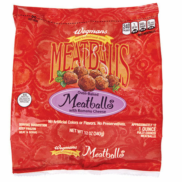 Wegmans Wegmans Oven-Baked Meatballs with Romano Cheese Same-Day ...