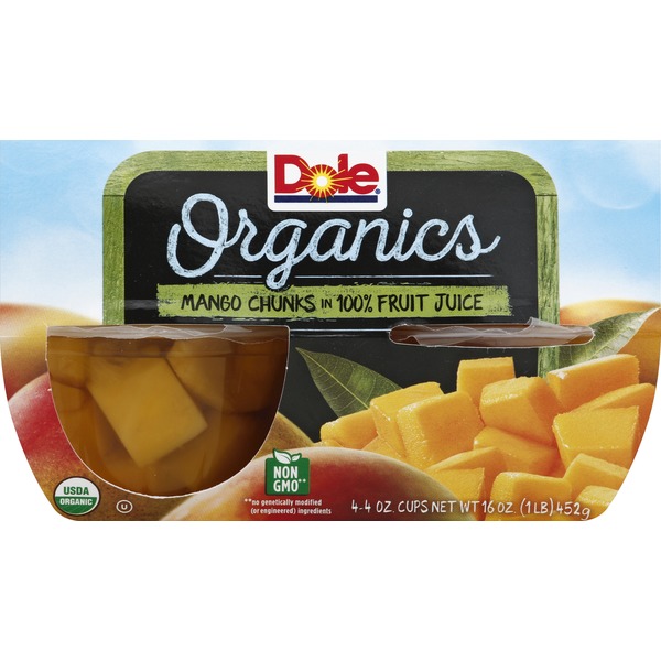 Dole Organics Mango Chunks in Fruit Juice (4 oz container) - Instacart