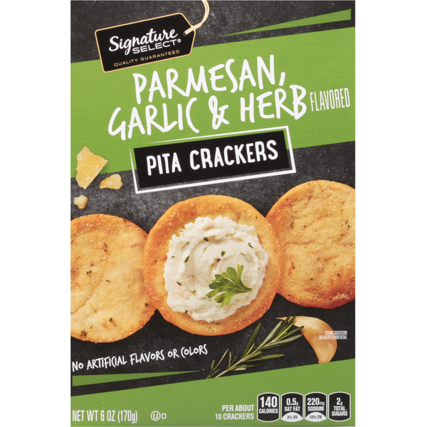 Safeway Signature SELECT Pita Crackers, Parmesan, Garlic & Herb ...