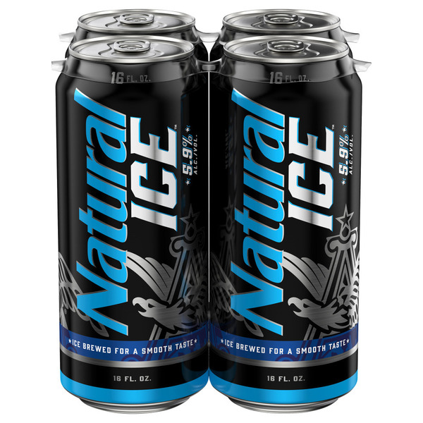 Natural Ice Beer, 4 Pack 16 Fl. Oz. Cans, 5.9% Abv Same-Day Delivery or ...