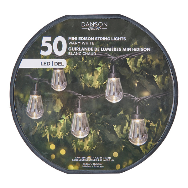 50 Mini Edison String Lights, 15-ft. Same-Day Delivery | Giant Tiger