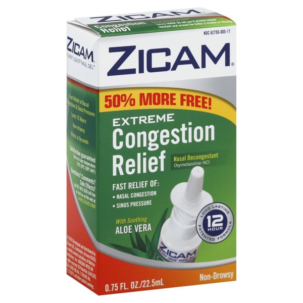 Zicam Congestion Relief, Extreme, Non-Drowsy (0.75 oz) - Instacart