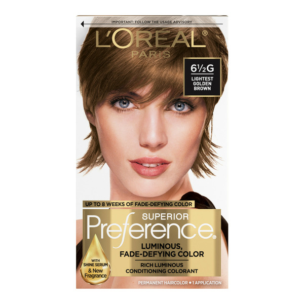 L'Oreal Permanent Hair Color, 6.5G Lightest Golden Brown Same-Day ...