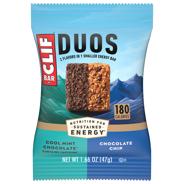 CLIF BAR Energy Bar, Cool Mint Chocolate/Chocolate Chip Same-Day ...