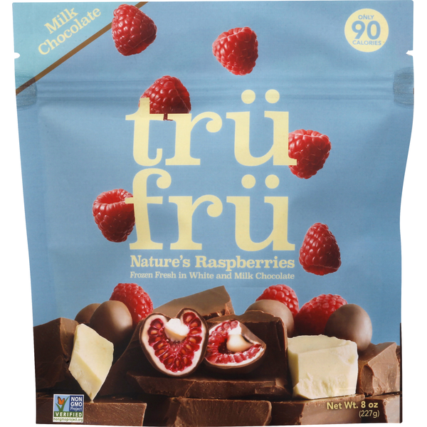 Tru Fru Raspberries Milk Chocolate 8 Oz Instacart