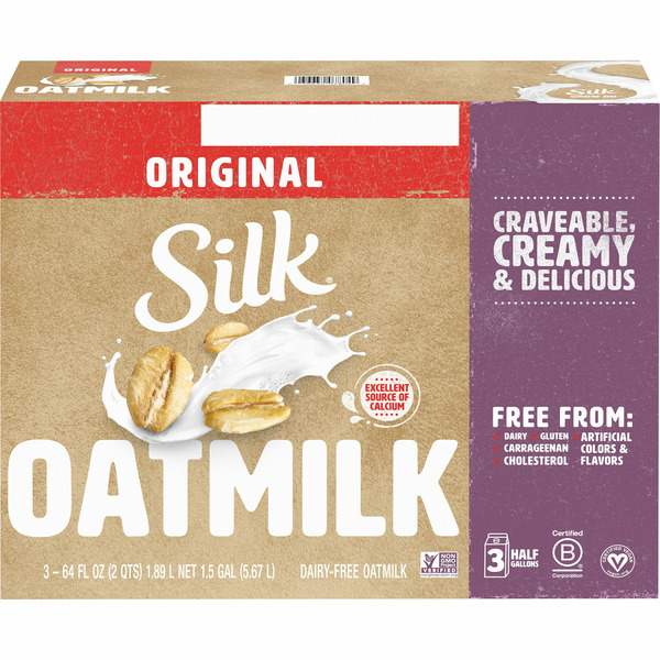 Silk Oatmilk, Original, 64 fl oz, 3-count Same-Day Delivery | Costco