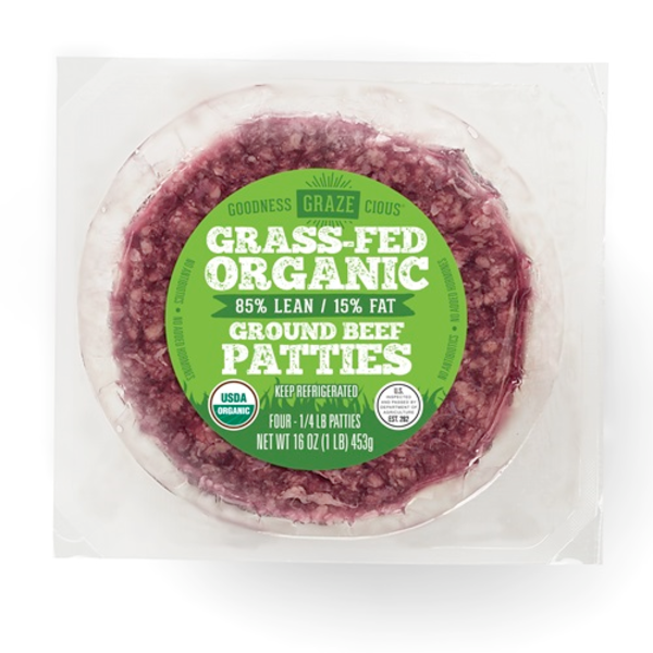 Goodness Grazecious 85% Lean / 15% Fat, Grass-Fed Organic, Ground Beef ...