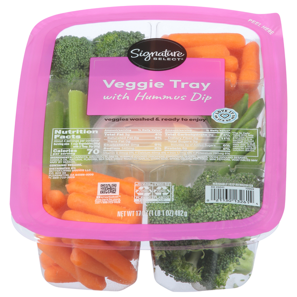 Safeway Signature SELECT Veggie Tray, with Hummus Dip Same-Day Delivery ...