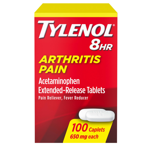 Kroger TYLENOL 8 Hour Arthritis & Joint Pain Acetaminophen Caplets, 100 ...