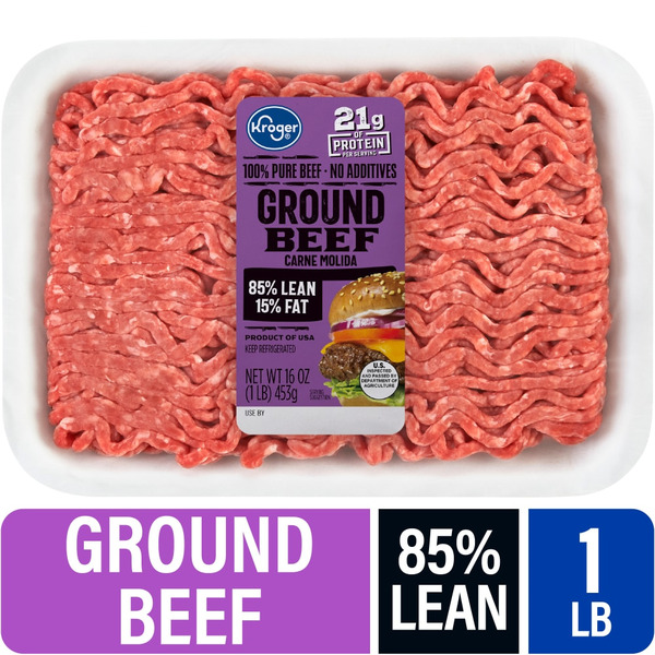 Kroger Kroger 85% Lean Ground Beef Same-Day Delivery or Pickup | Instacart
