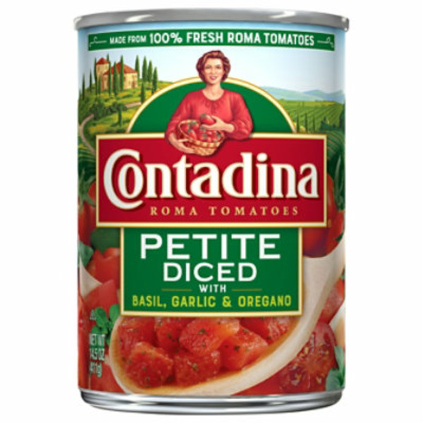Safeway Contadina Petite Diced Roma Tomatoes With Basil, Garlic ...