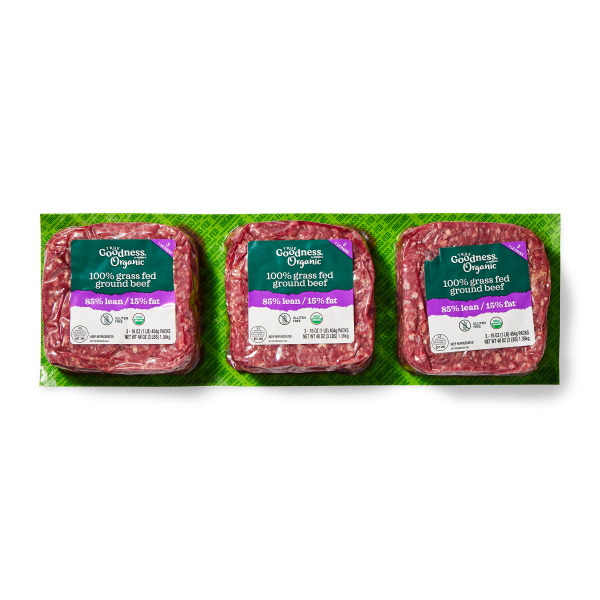 Meijer True Goodness by Meijer 85% Lean / 15% Fat Organic Grass Fed ...