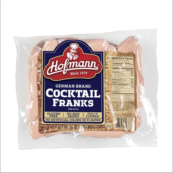 Hofmann Sausage Company German Brand Cocktail Franks Family Pack (36 oz ...