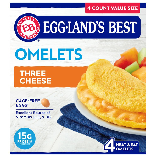 Kroger Eggland's Best Cage Free Frozen 3 Cheese Omelets Same-Day Delivery or Pickup | Instacart