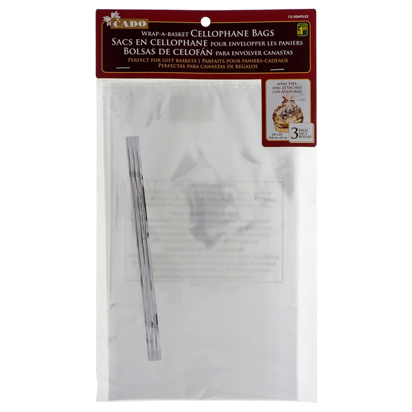 Cado Clear Cellophane Bags, 3 Pack Same-Day Delivery | Dollarama