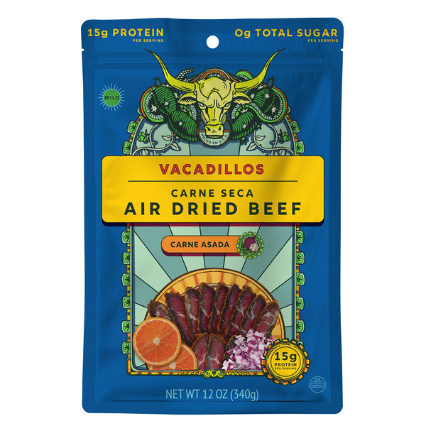 Vacadillos Carne Asada Carne Seca Air Dried Beef, 12 oz Same-Day ...