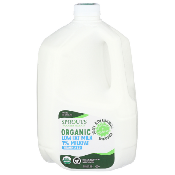 Sprouts Milk-Org-Lf-1%-Gallon Same-Day Delivery or Pickup | Sprouts ...