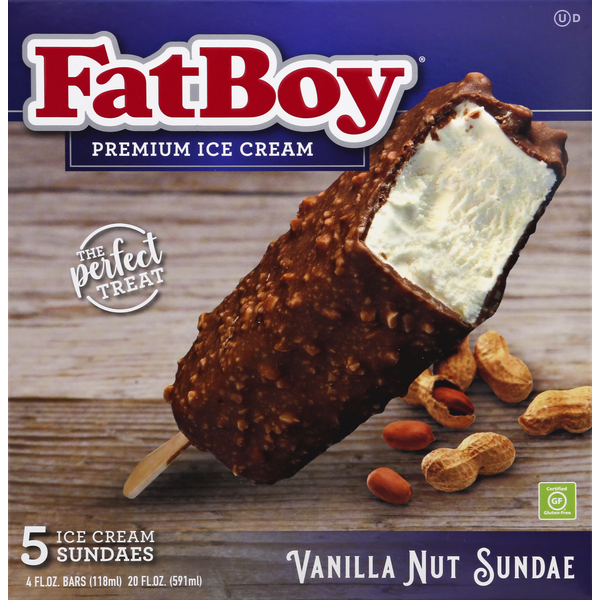 FatBoy Ice Cream Sundae, Vanilla Nut (5 each) - Instacart