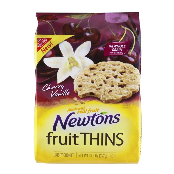 Newtons Fruit Thins Crispy Cookies Cherry Vanilla (10.5 oz) - Instacart