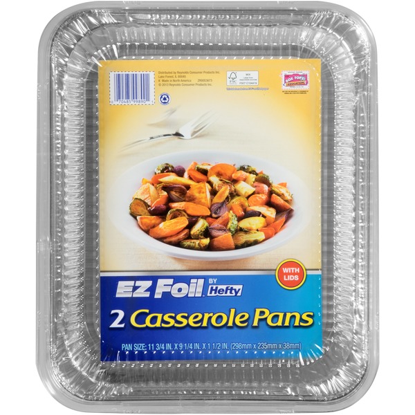 Hefty Ez Foil 11 3/4 in x 9 1/4 in x 1 1/2 in Casserole Pans (2 ct ...