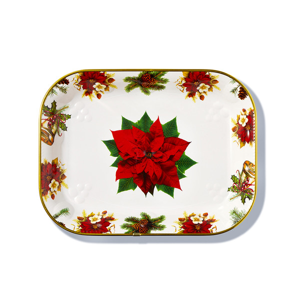 Christmas Poinsettia Deep Dish Tray Assorted Same-Day Delivery or ...