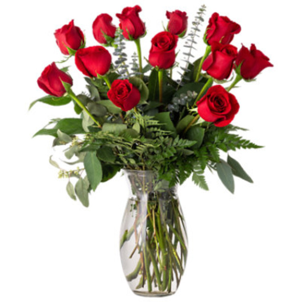 Safeway Debi Lilly Unforgettable Dozen Rose Arrangement With Vase ...