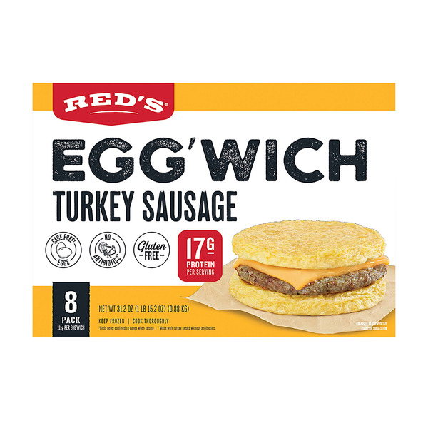 Red's Turkey Sausage Eggwich, 8-count Same-Day Delivery | Costco