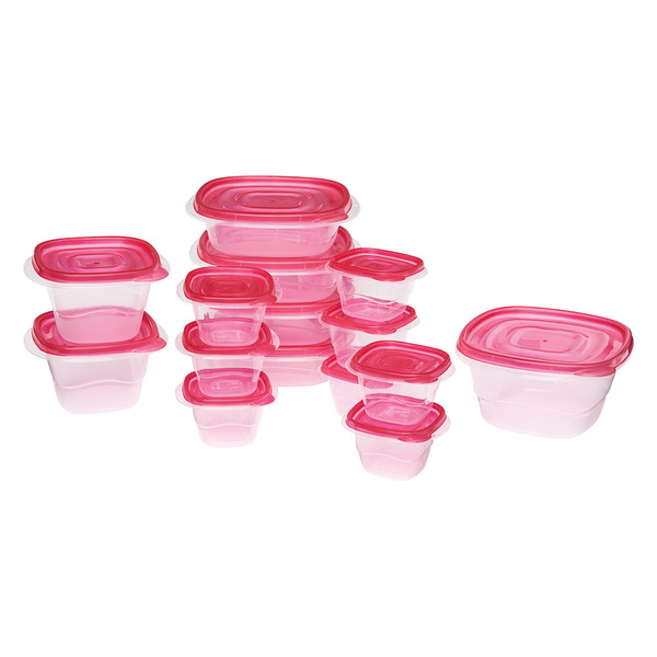 Crofton Cookware Assorted 30 Piece Food Containers With Red Lids Same ...