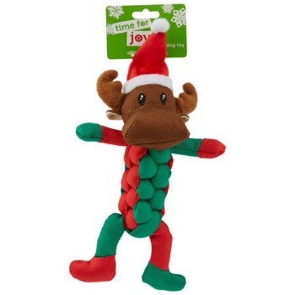 Petco Holiday Braided Moose Dog Toy 9.5" L X 2" W X 2.5" H (each ...