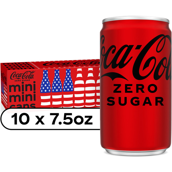 Coca Cola Zero Sugar Zero Sugar Cola Soda Pop Mini Cans Same-Day ...